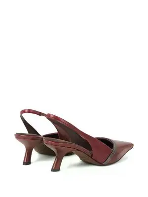 Brunello Cucinelli 55mm City Slingback Pumps - Red