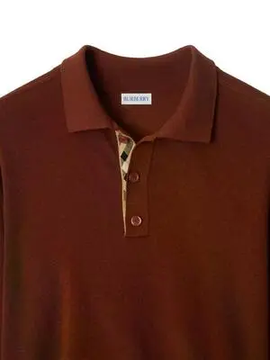Burberry Wool Polo Shirt - Brown