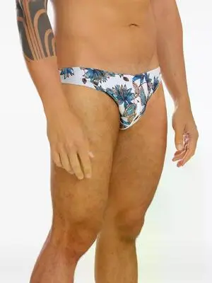 AMIR SLAMA Floral-print Swim Trunks