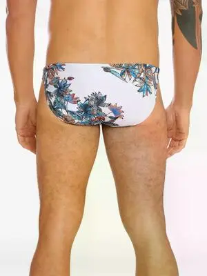 AMIR SLAMA Floral-print Swim Trunks
