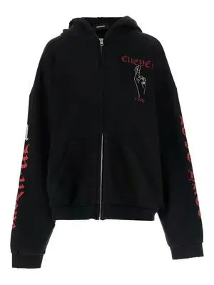 We11Done Graphic-print Zip-up Hoodie