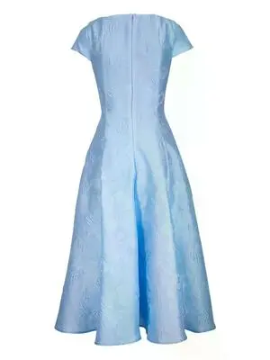 Talbot Runhof Floral-embroidered Dress
