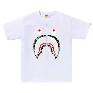 A BATHING APE Abc Camo Shark Tee /green - White