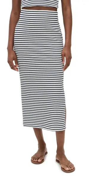 Z Supply Striped Knit Midi Skirt - Eclipse