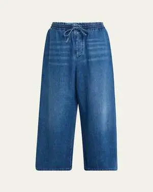 Loewe Washed Denim Stretch-waistband Pants