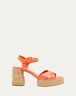 Orange Platform Heels