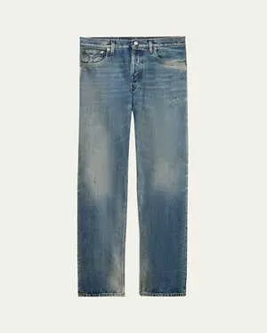 Prada Distressed Straight Leg Denim Pants