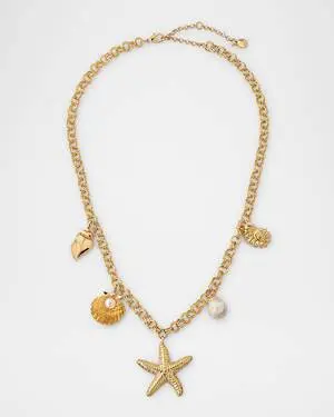 Baublebar Mariam Charm Pearl Necklace - Gold