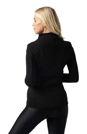 SAINT + SOFIA Cotton Biker Jacket - Black