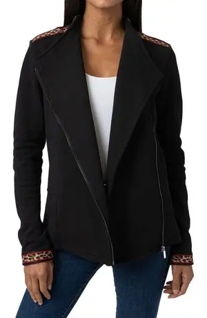 SAINT + SOFIA Cotton Biker Jacket