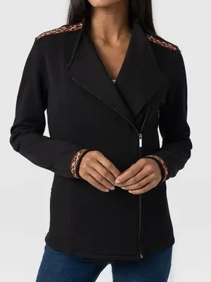 SAINT + SOFIA Cotton Biker Jacket