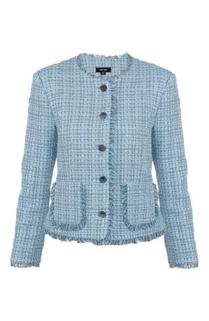 SAINT + SOFIA Ashby Boucle Jacket - Pale Blue