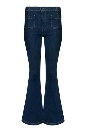 SAINT + SOFIA Bowie Stretch Flare Jeans - Navy