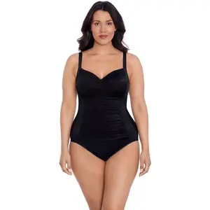 TRIMSHAPER Averi Sweetheart Neckline One-piece Swimsuit - Black