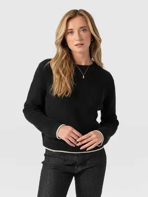 SAINT + SOFIA Remy Crop Sweater