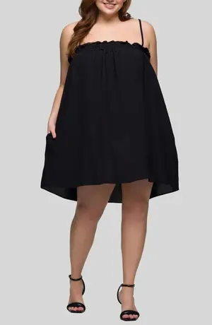 24SEVEN COMFORT APPAREL Jersey Shift Dress - Black