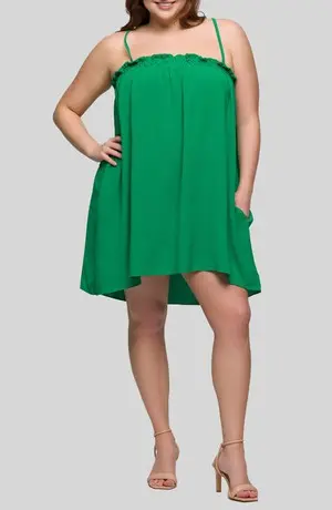 24SEVEN COMFORT APPAREL Jersey Shift Dress - Green