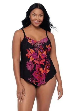 TRIMSHAPER Hank Handkerchief Tankini Swimsuit Top - Baroque Beauty