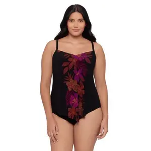 TRIMSHAPER Hank Tankini Swimsuit Top - Dappled Jungle