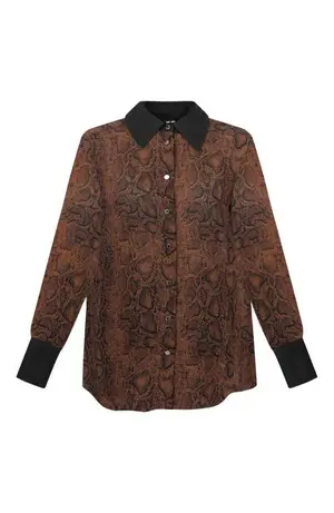 SAINT + SOFIA Madison Snake Print Shirt