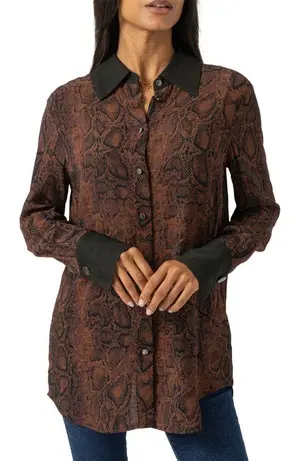 SAINT + SOFIA Madison Snake Print Shirt