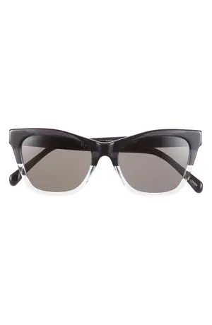Eyebobs Kitten Around Cat Eye Sunglasses - Black To Crystal/ Black/ Grey