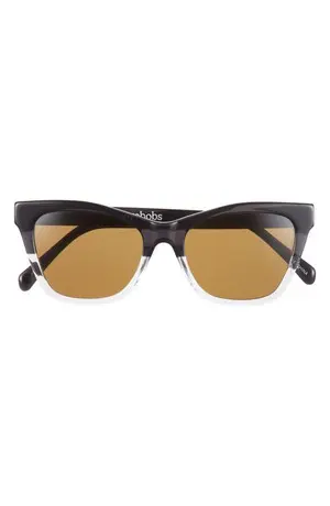 Eyebobs Kitten Around Cat Eye Sunglasses - Black To Crystal/black/brown