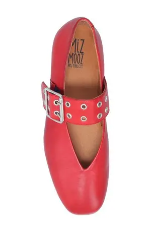 Miz Mooz Zephyr Leather Flats - Red