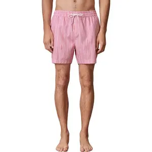 REISS Corva Swim Trunks - Pink/ White