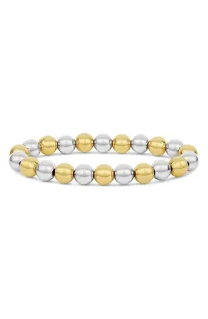 SHYMI Two-Tone Beaded Stretch Bracelet Silver/ Gold