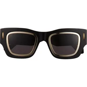 Loewe Geometric Sunglasses - Shiny Black / Smoke