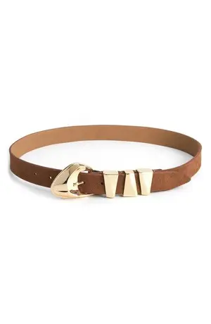 Ettika Western Leather Belt Mocha