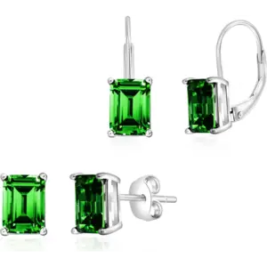 DONATELLO GIAN Sterling Silver Earrings Set - Green