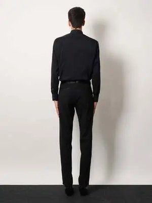 TOM FORD Virgin Wool Trouser With Satin Profiles