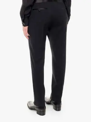 TOM FORD Virgin Wool Trouser With Satin Profiles