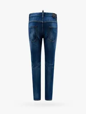 Dsquared2 Jeans With Enamelled Metal Logo Patch - Blue