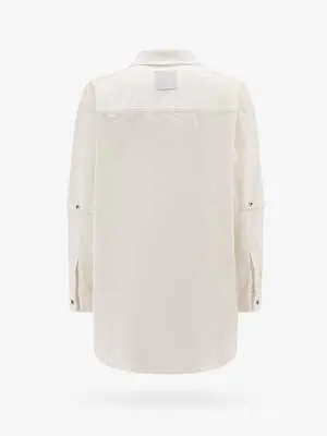 Off White Oversize Shirt With '90s Logo