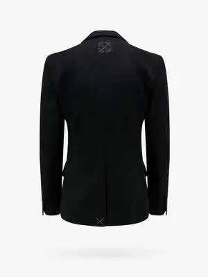Off White Virgin Wool Blazer With Off Patch