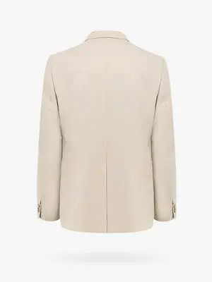 Fendi Virgin Wool Blazer With Logoed Buttons