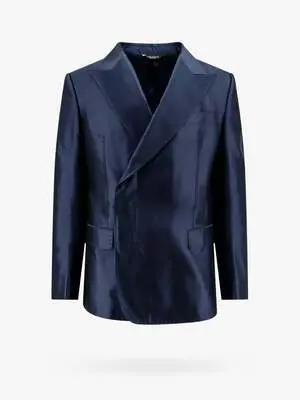 Dolce & Gabbana Satin Blazer With Peak Lapel
