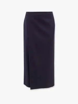 THE ROW Virgin Wool Midi Wrap Skirt