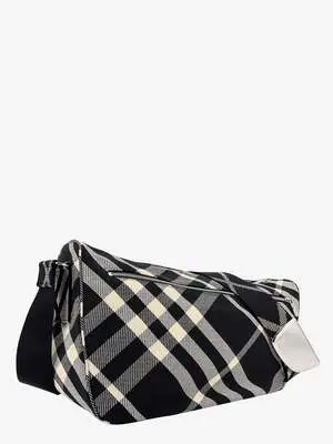 Burberry Check Jacquard Messenger Bag - Black