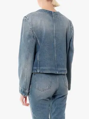 Givenchy Denim Jacket With Metal Chain - Blue
