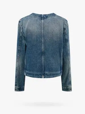 Givenchy Denim Jacket With Metal Chain - Blue