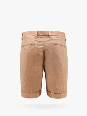 NUGNES 1920 Linen Bermuda Shorts With Logo