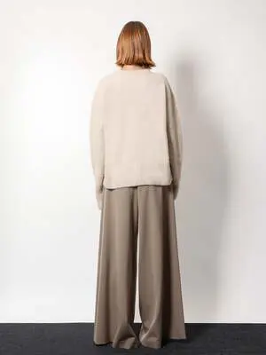 THE ROW High-waist Wool Flared Trousers