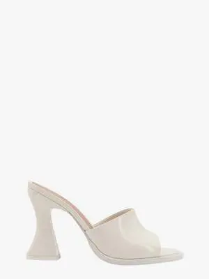 Women's White Patent Leather Sandals
