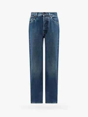 Alexander McQueen Cotton Jeans With Leather Logo Patch