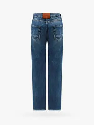 Alexander McQueen Cotton Jeans With Leather Logo Patch