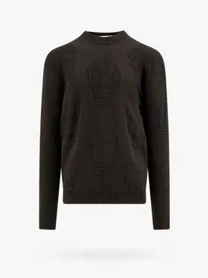 Alexander McQueen Cotton Sweater With Skull Motif